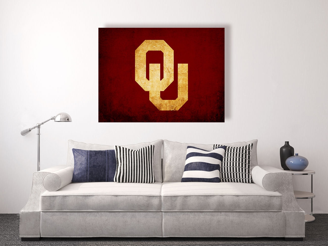 Oklahoma Sooners Vintage Style Canvas Print: College Football Decor - Etsy