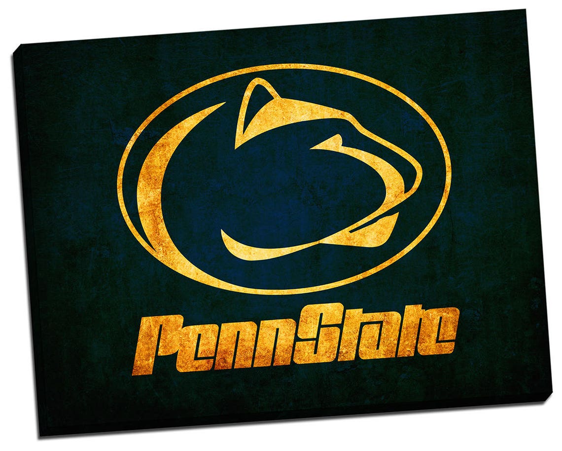 Penn State Nittany Lions Vintage Style Canvas Print - Etsy
