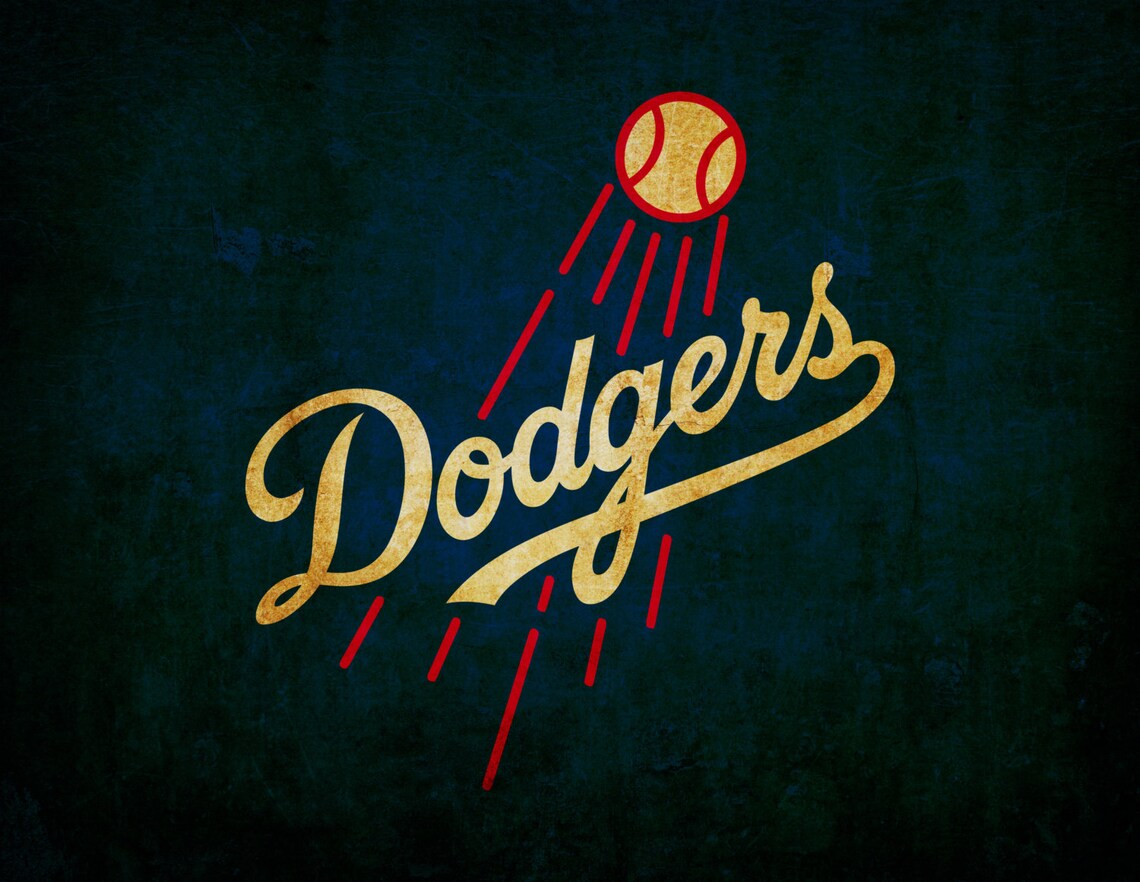 Los Angeles Dodgers Vintage Style Canvas Print: Baseball Wall Decor - Etsy
