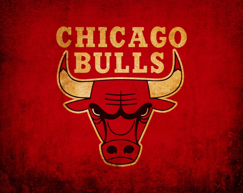 Chicago Bulls Vintage Style Canvas Print: Basketball Room Decor - Etsy