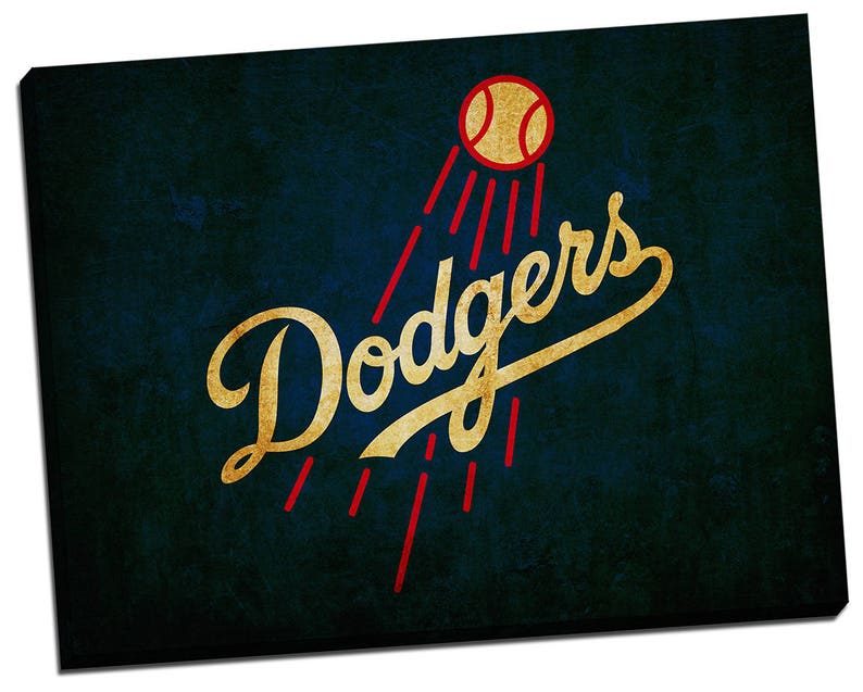 Los Angeles Dodgers Vintage Style Canvas Print: Baseball Wall Decor - Etsy