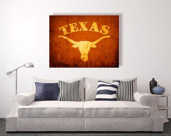 Texas Longhorn Canvas Print - Etsy