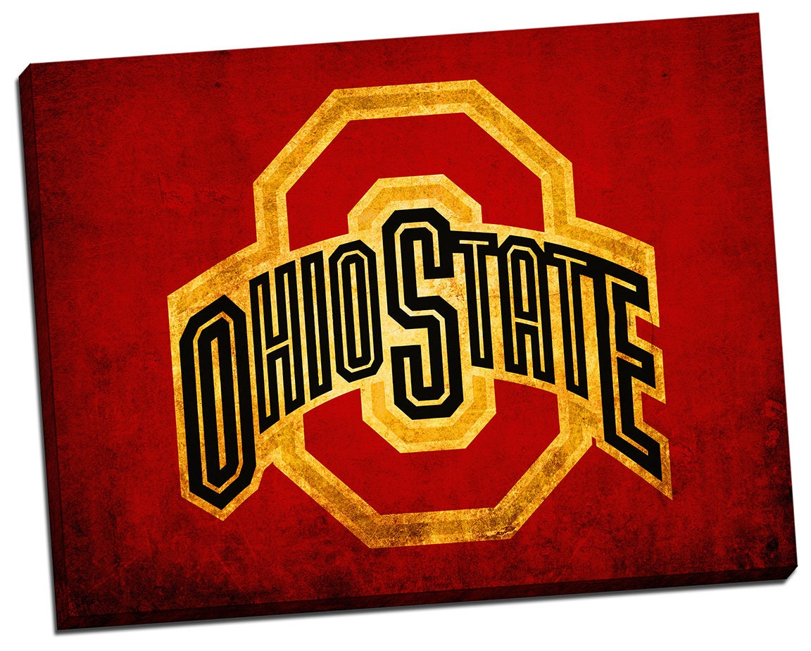 Ohio State Buckeyes Vintage Style Canvas Print: College Football Decor ...
