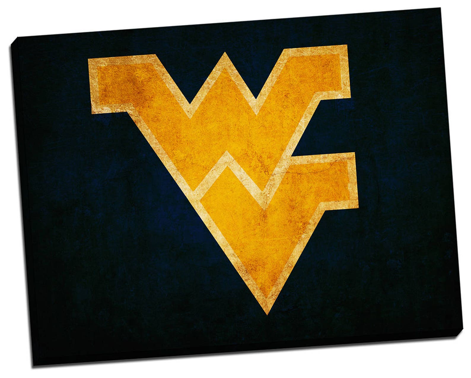 West Virginia Mountaineers Vintage Style Canvas Print: WVU Decor - Etsy