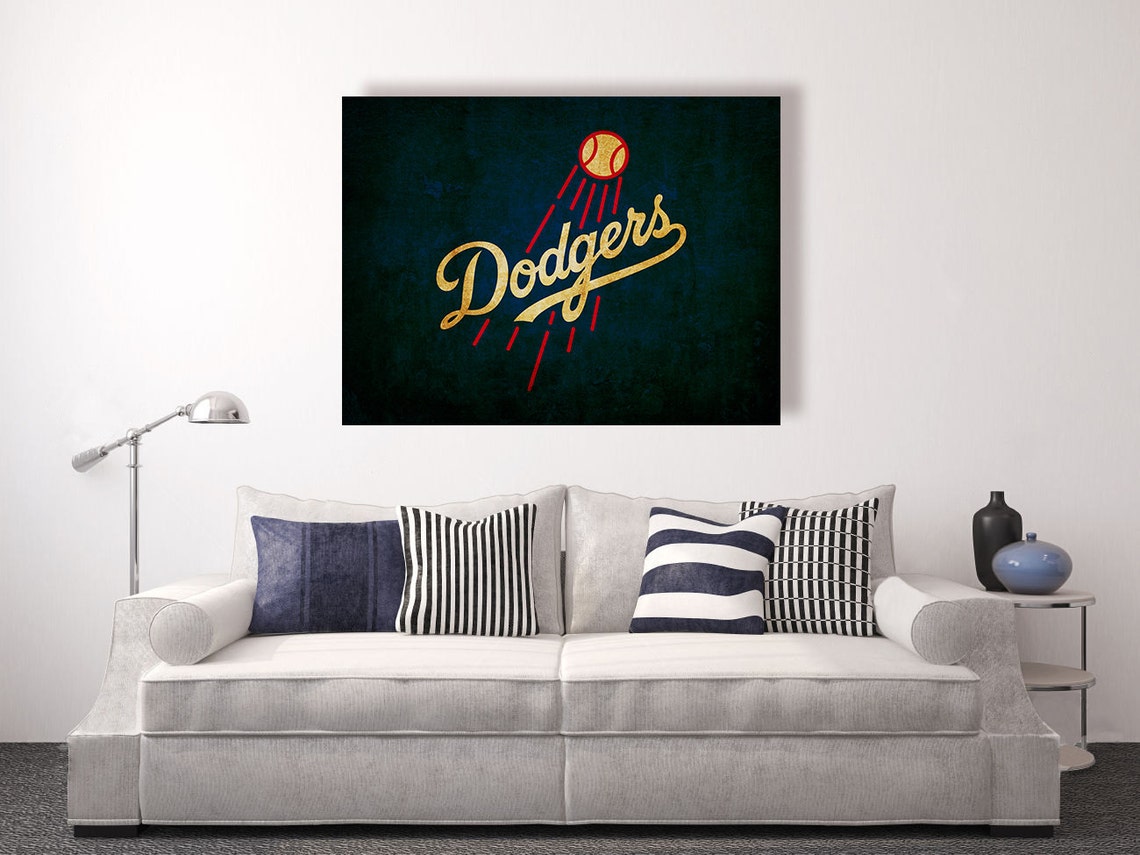 Los Angeles Dodgers Vintage Style Canvas Print: Baseball Wall Decor - Etsy