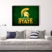 Michigan State Spartans Vintage Style Canvas Print - Etsy