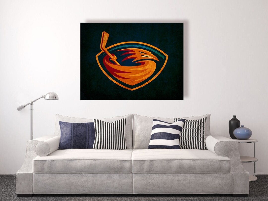 Atlanta Thrashers Vintage Style Canvas Print: NHL Hockey Wall Decor - Etsy