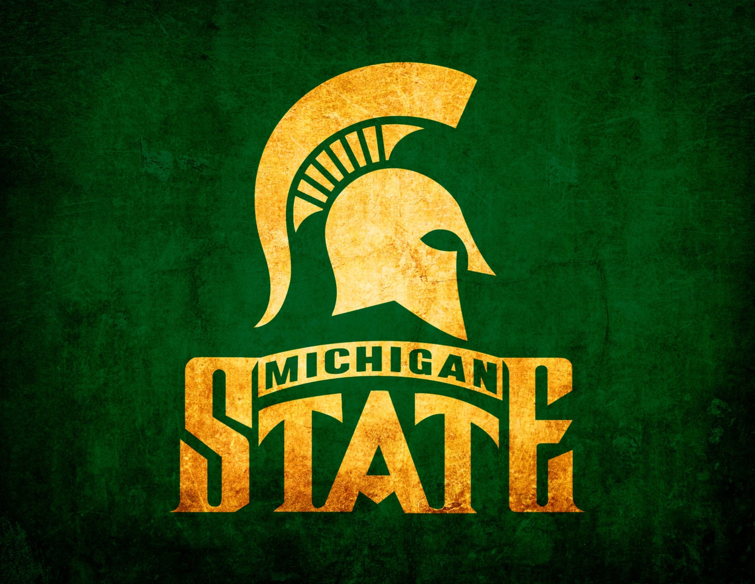 Michigan State Spartans Vintage Style Canvas Print - Etsy