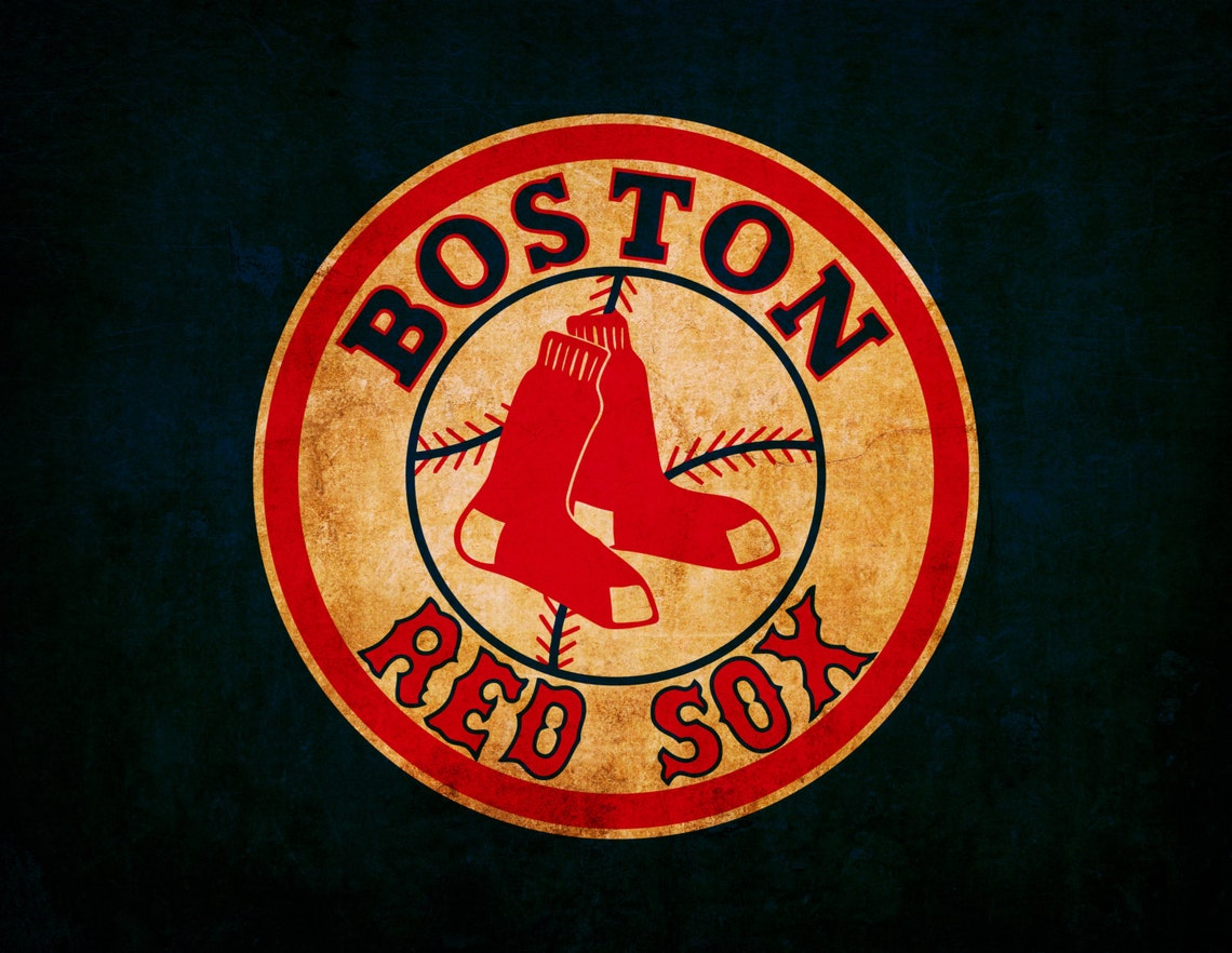 Boston Red Sox Vintage Style Canvas Print, Vintage Baseball Decor ...