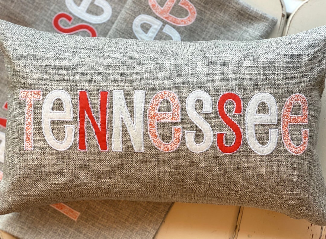 Appliquéd Tennessee Pillow Cover - Etsy
