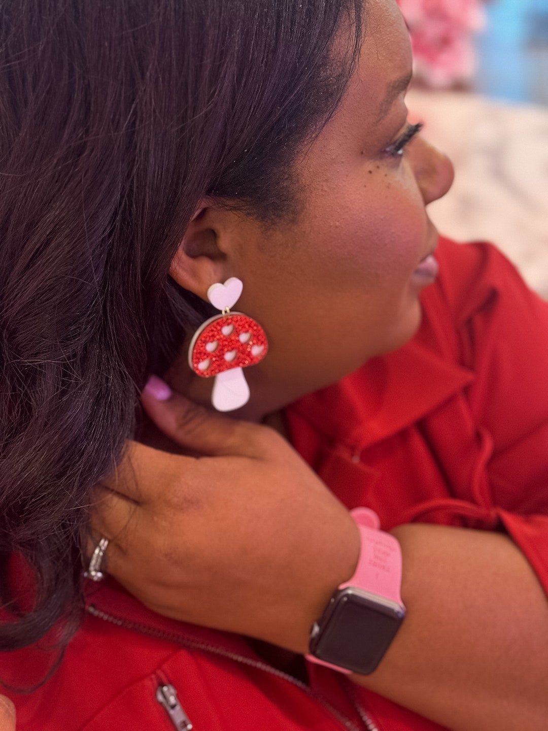 Cottage Core Cottage Core Mushroom Earrings Cottage Core Valentine ...