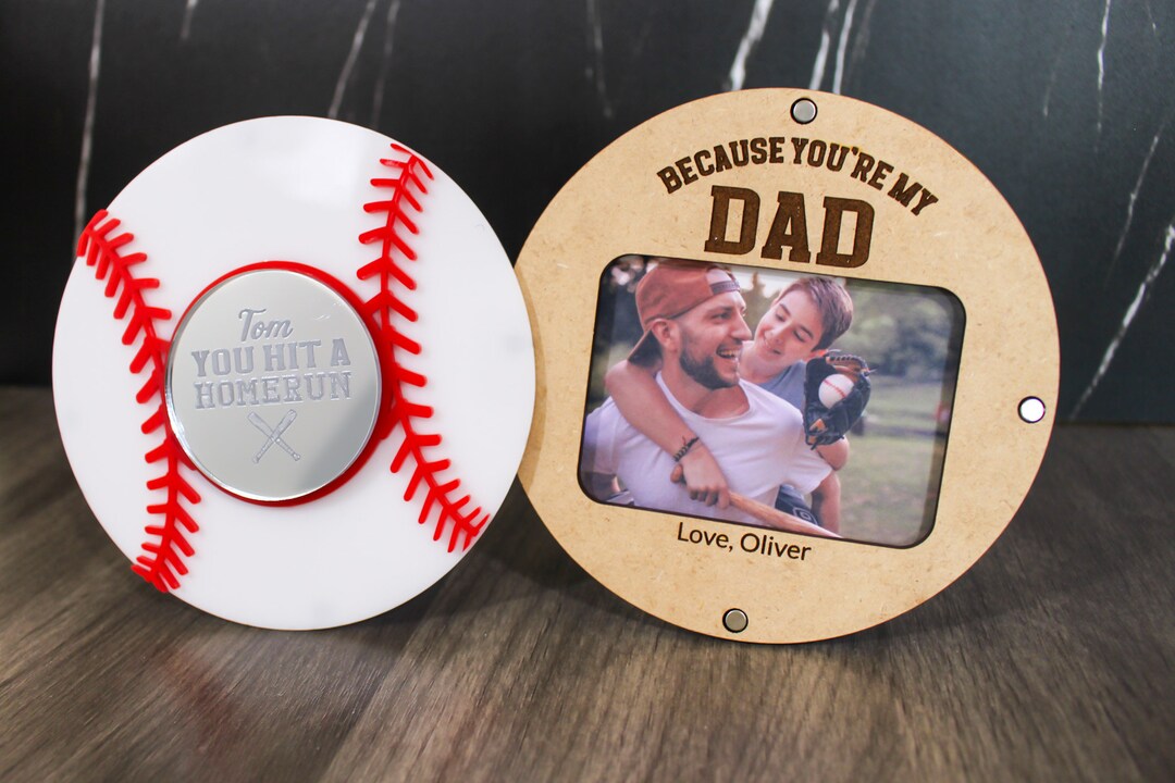 Fathers Day Sport Gift, Fathers Day Frame, Baseball Frame, You Hit Home ...