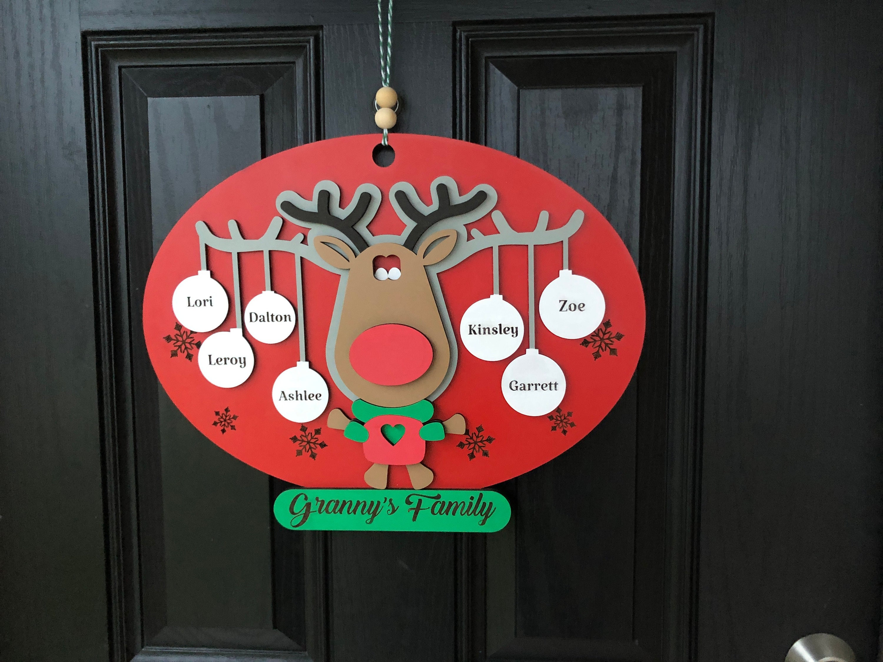 Christmas Door Decorations Reindeer