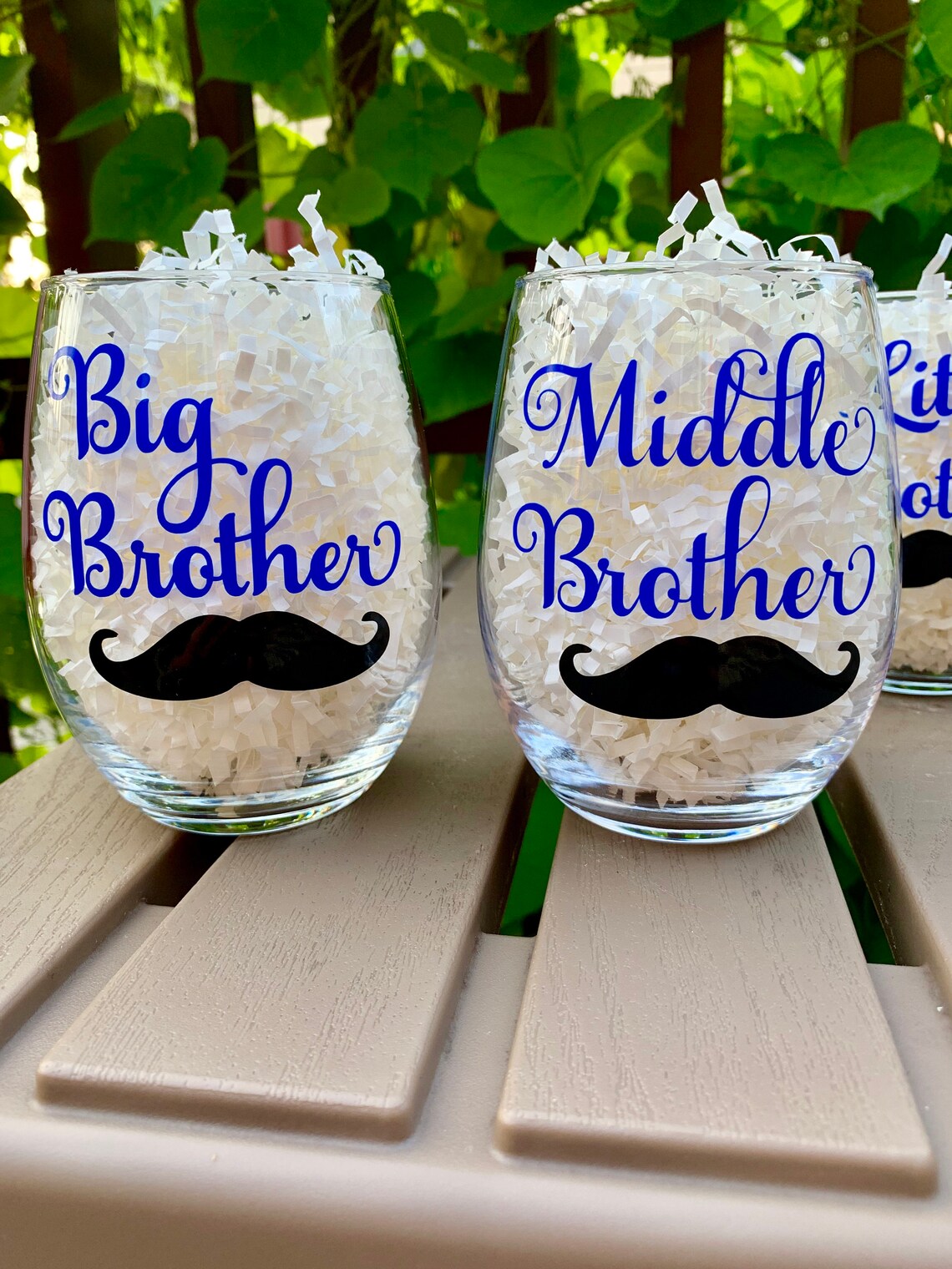 Brother Wine Glass Siblings Day Gift Big Brother Middle - Etsy