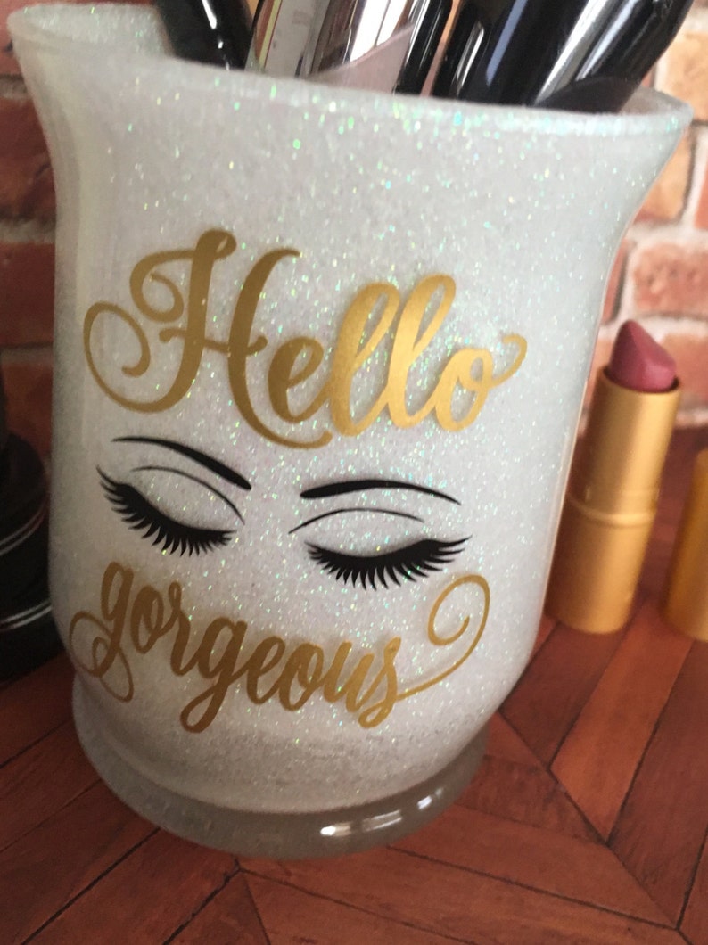 Makeup Brush Holder Makeup Brush Cup Glitter Makeup Brush - Etsy India