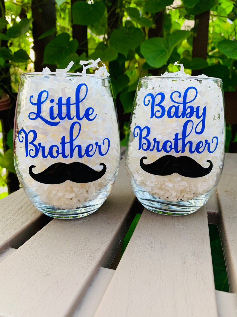 Brother Wine Glass Siblings Day Gift Big Brother Middle - Etsy