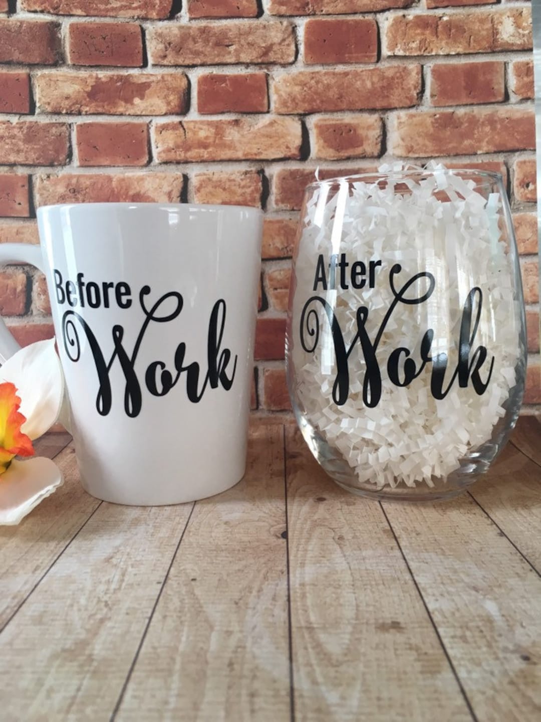 Stemless Wine Glass and Coffee Mug Set, Employee Christmas Gift ...