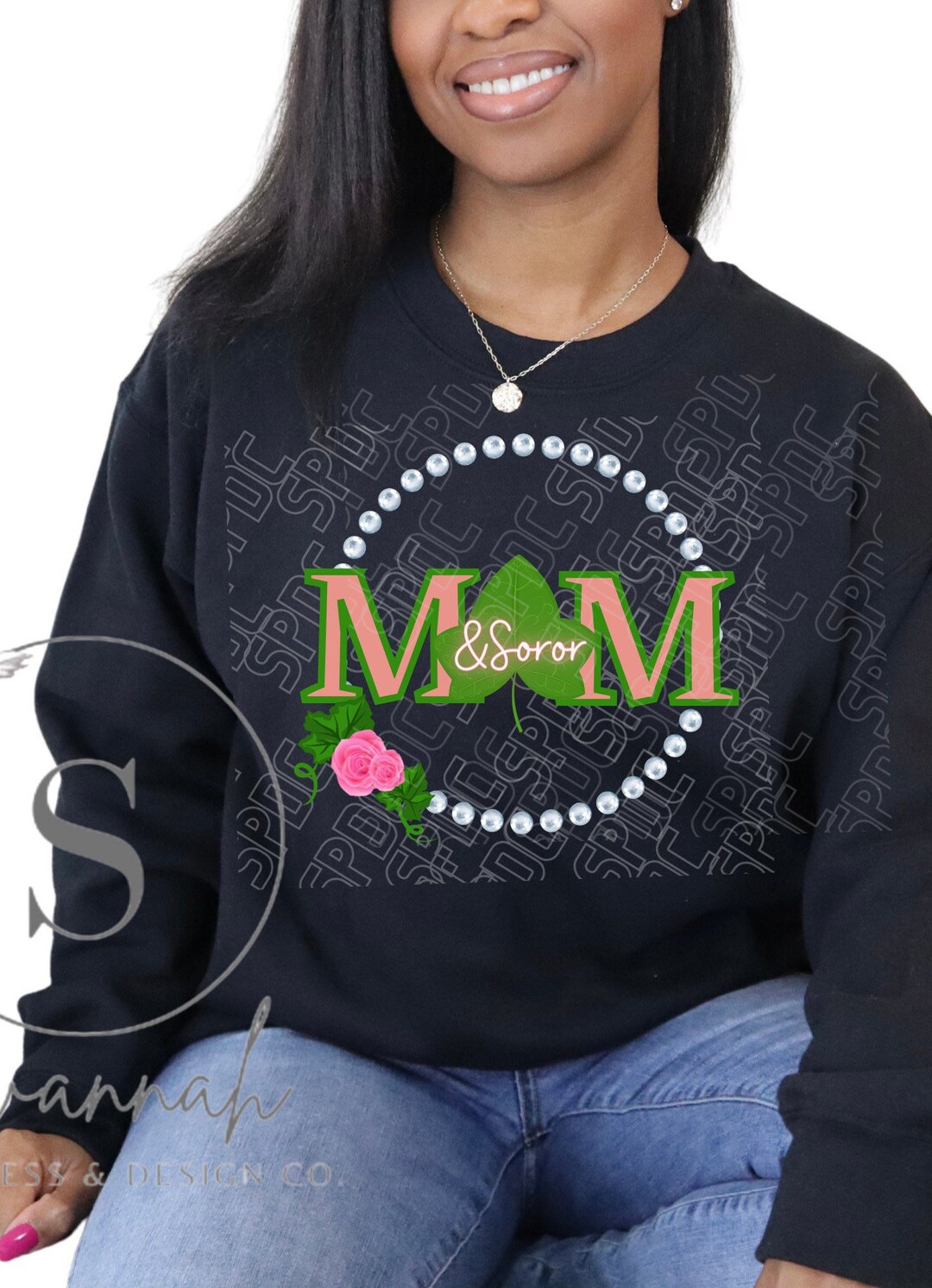 My Mom is My Soror, Mom & Soror Unisex Sweatshirt, Pink Green, Sorority ...