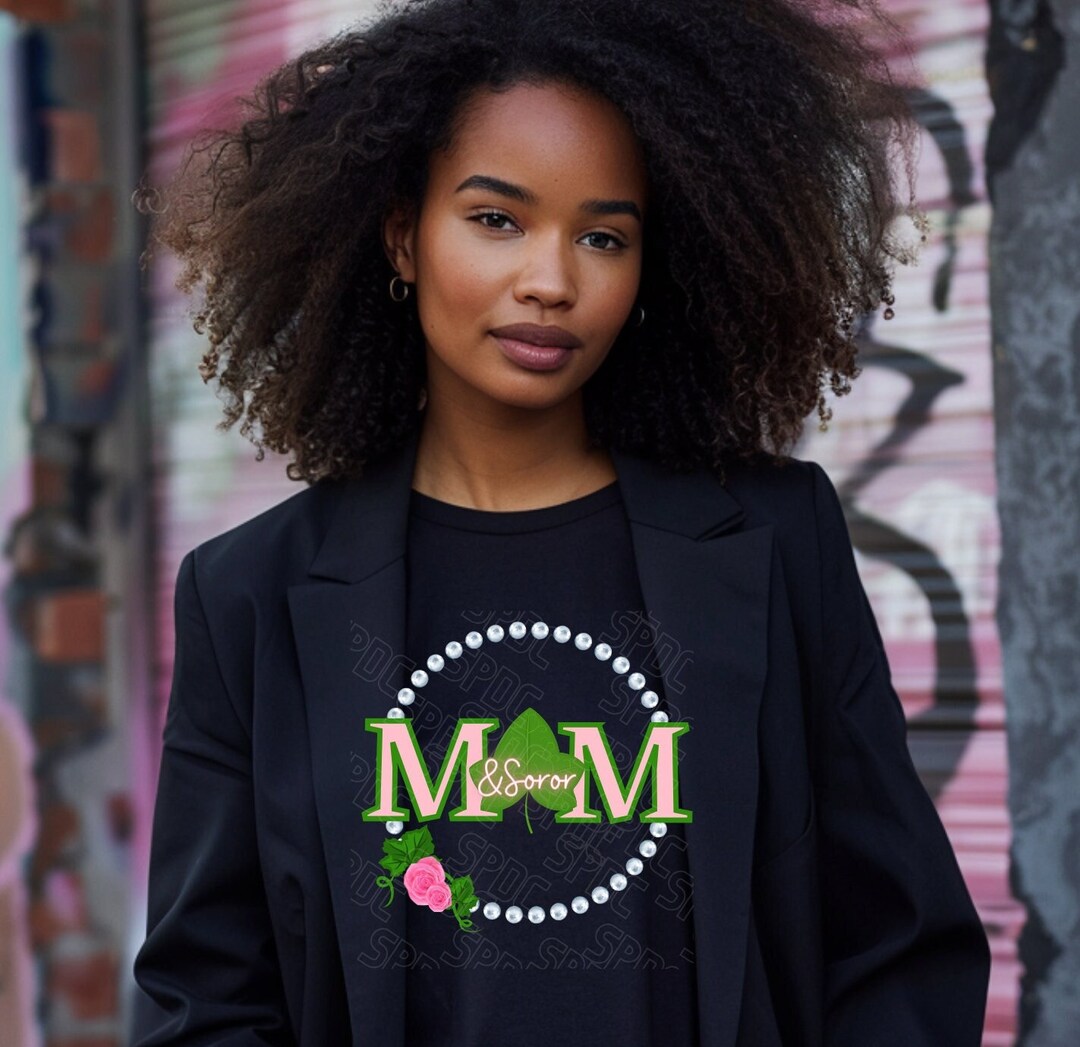 My Mom is My Soror, Unisex Tshirt , Pink &green, Sorority Gifts, D9 ...