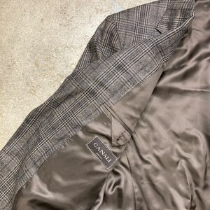 Canali Brown Label Brown Check Plaid All Wool Sport Coat Blazer Jacket ...