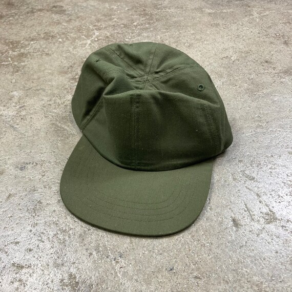 Vintage 1980s US Army Green Poly Cotton Baseball Cap … - Gem