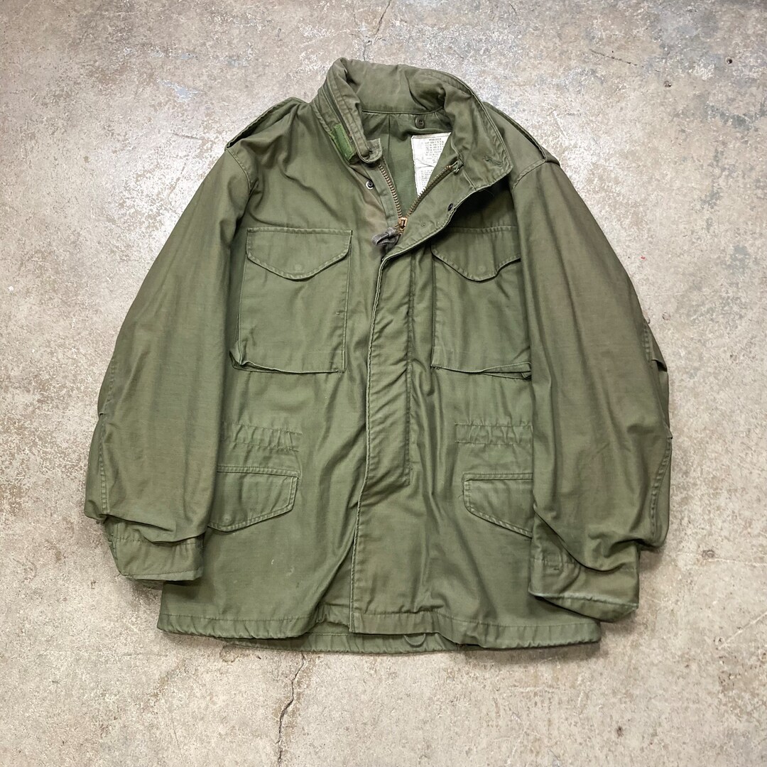 Vintage 1980s 1981 US Army M-65 OG Green Cold Weather Field Jacket Coat ...