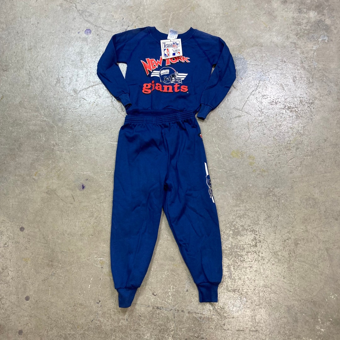 Deadstock Vintage 1980s 1990s Garan NFL New York Giants Blue Sweat Suit ...
