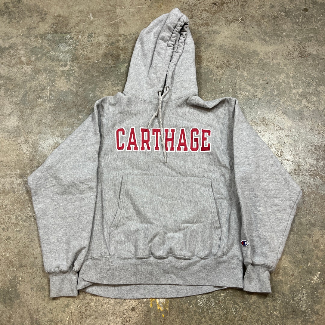 Carthage College Champion Reverse Weave Hooded Sweatshirt Sz Small - Etsy