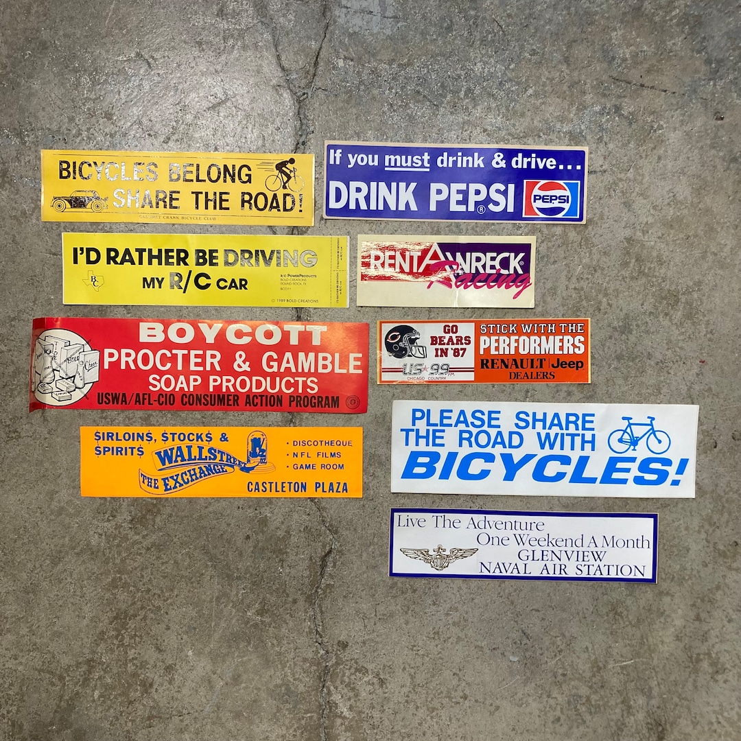 Old Bumper Sticker Lot of 9 - Etsy