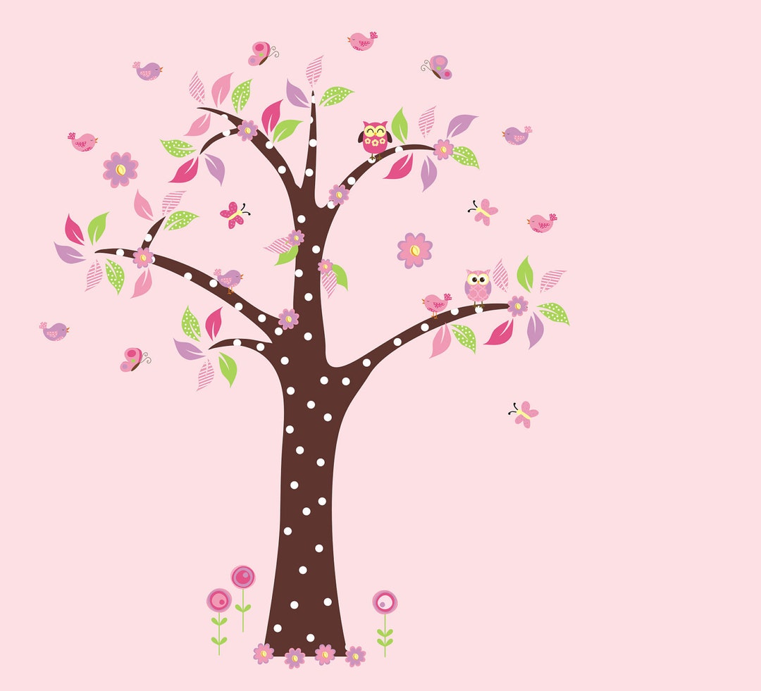 Large Spotted Tree Wall Decal for Nursery Polka Dot Tree - Etsy