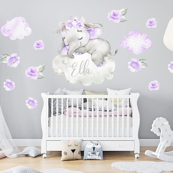Purple Elephant - Etsy
