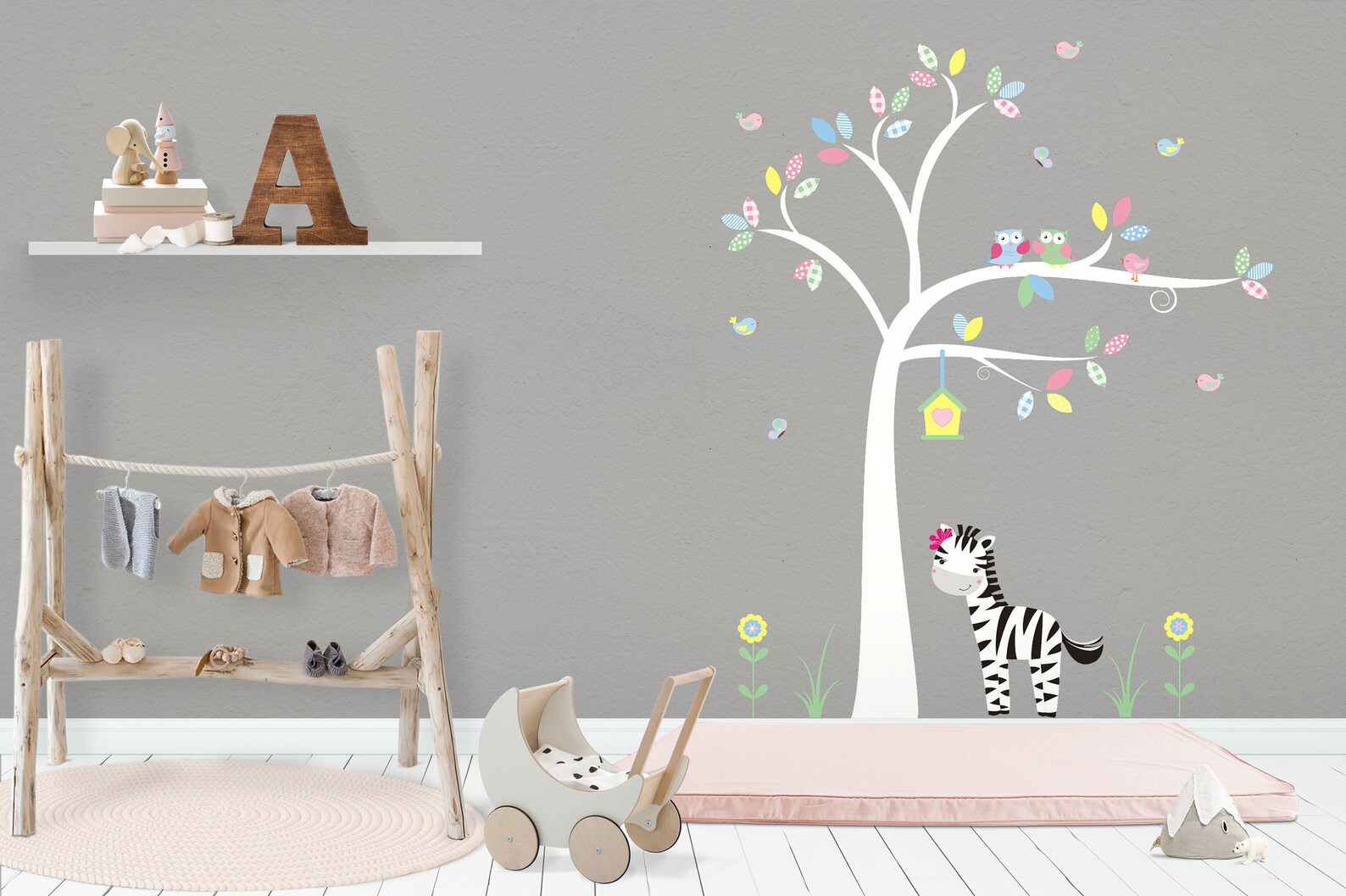 Nursery Wall Decals Baby Wall Decals Girls Room Mural - Etsy