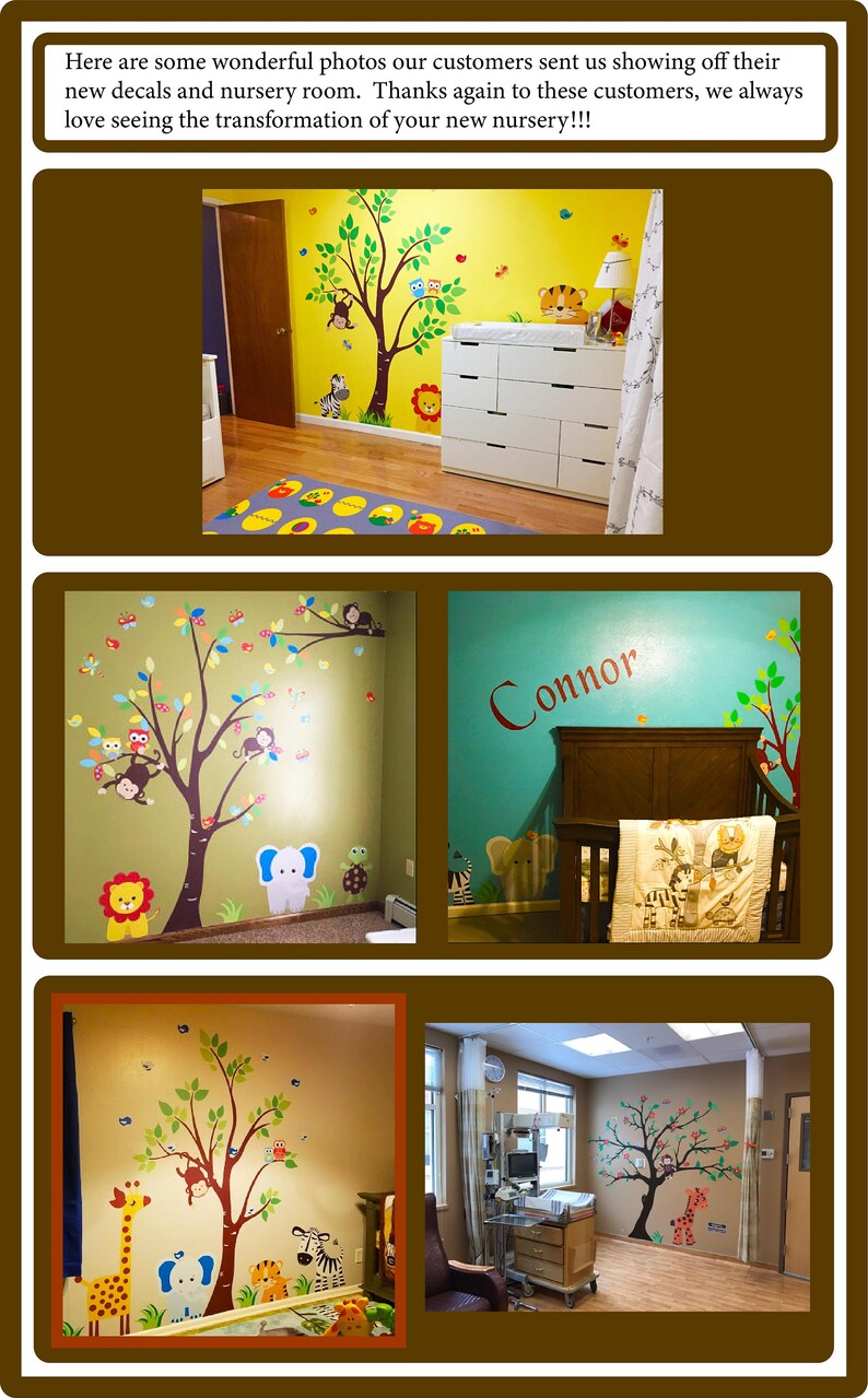 Gray Tree Decal Gray Tree Sticker Nursery Tree Decal - Etsy