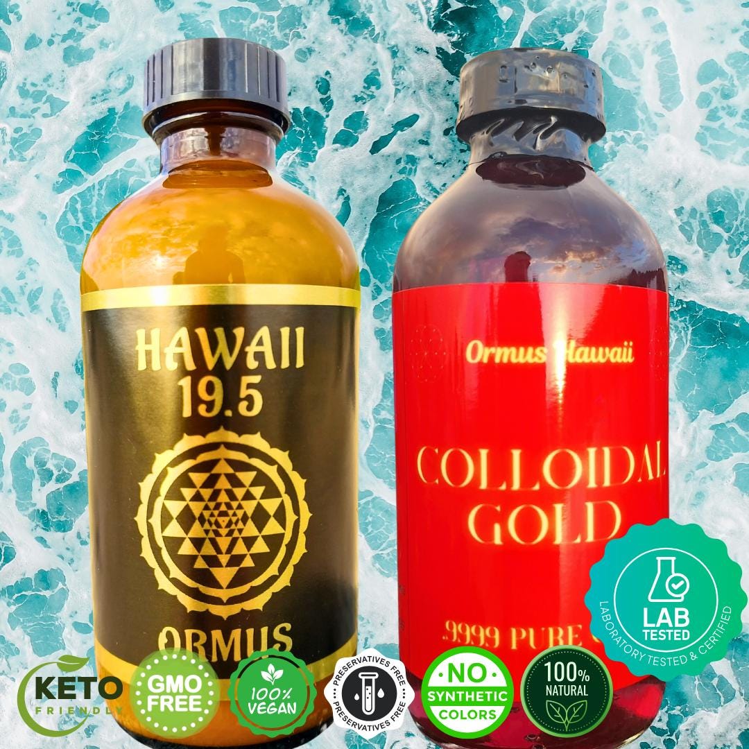 Ormus Hawaii Monoatomic Gold Colloidal Gold Elixir Combo (8oz X 2) - Etsy