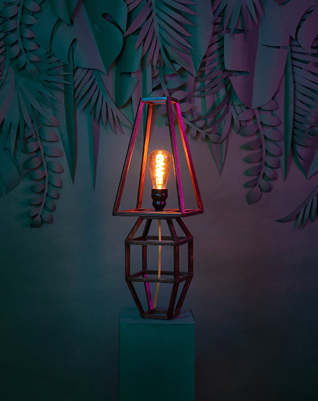 Designer Design Lamp to Lay in Wood - Etsy