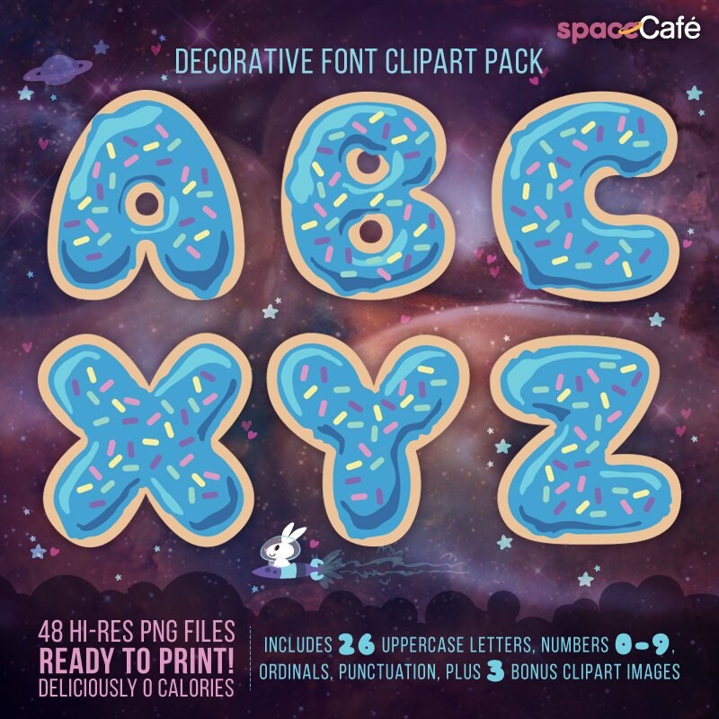Donut Font - Etsy