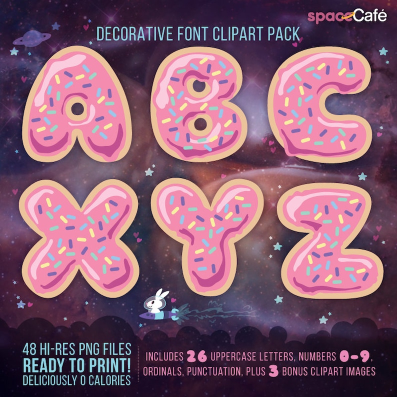 Pink Donut Font Alphabet PNG Clipart Pack - 48 Hi-res Transparent PNG ...