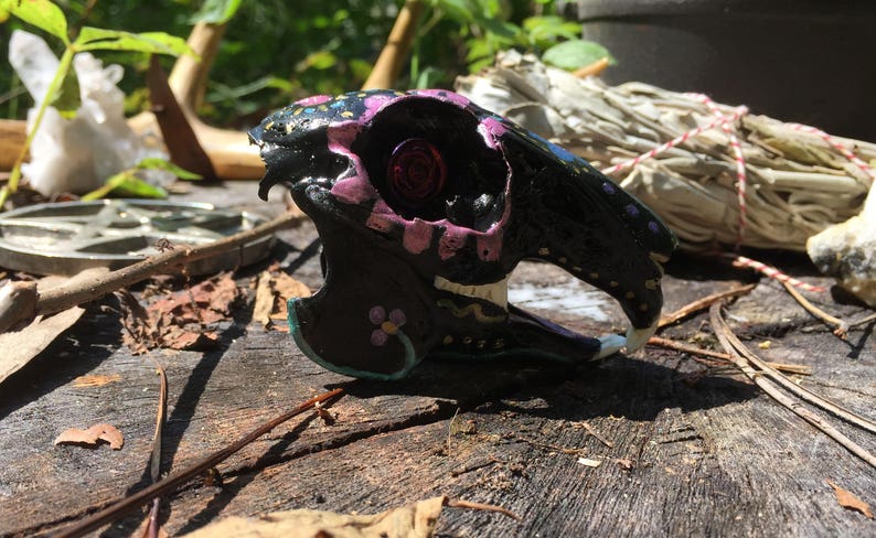 OOAK Rose Dia De Los Muertos Rabbit Skull Sugar Skull - Etsy