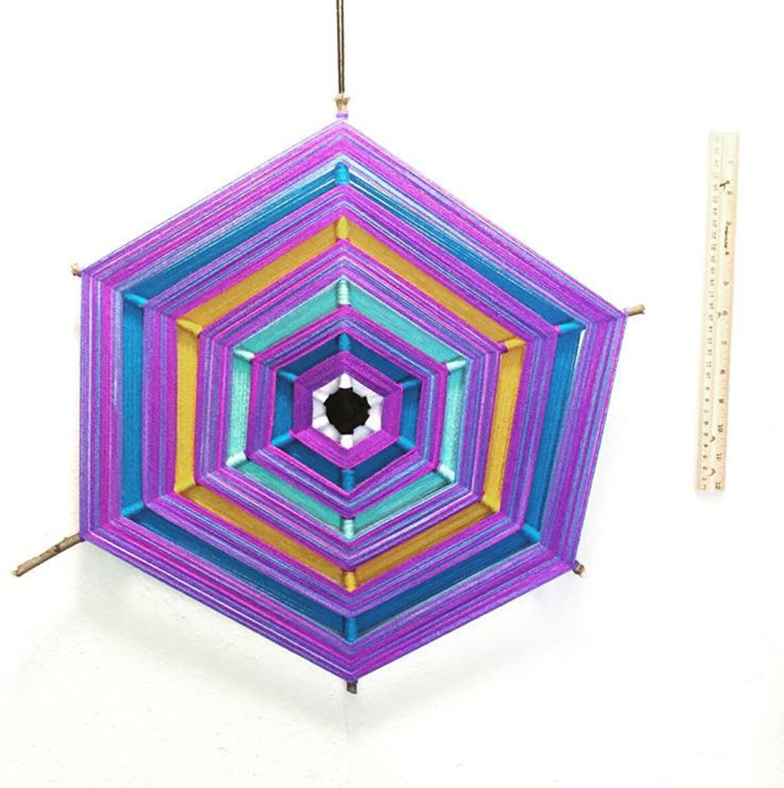 Bright Vibrant Colorful Ojo De Dios Gods Eye Meditation Pagan Yarn ...
