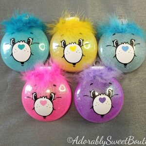 Care Bear Ornaments, Set of 5 - Includes Gift Box & Christmas Hangers ...