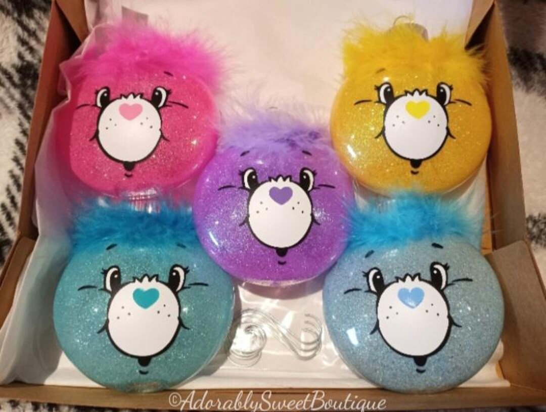 Care Bear Ornaments, Set of 5 - Includes Gift Box & Christmas Hangers ...