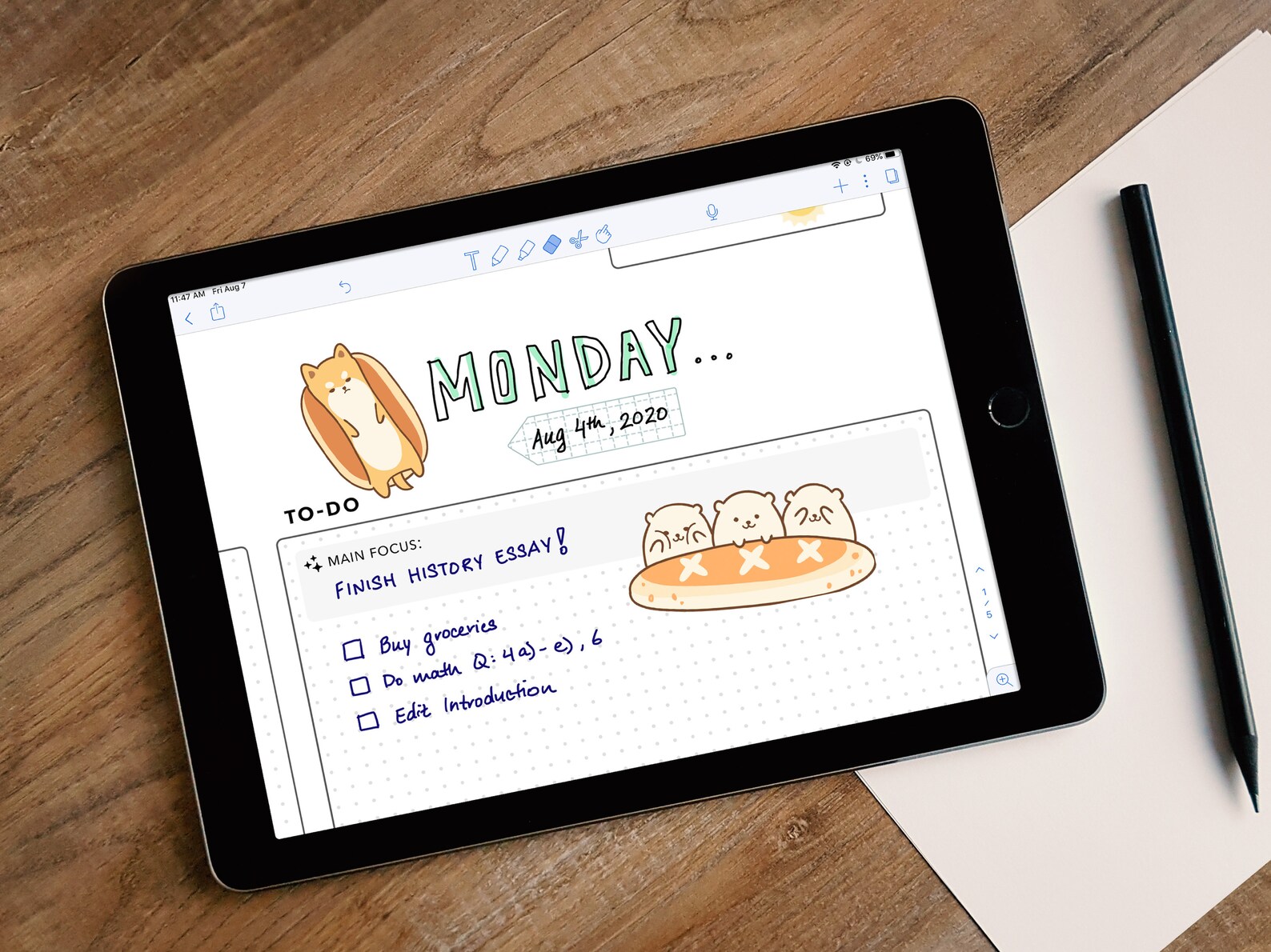 Cute Animal Bread Stickers for Journaling and Scrapbooking - Etsy