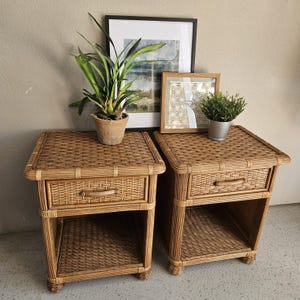 Wicker Nightstand Etsy UK