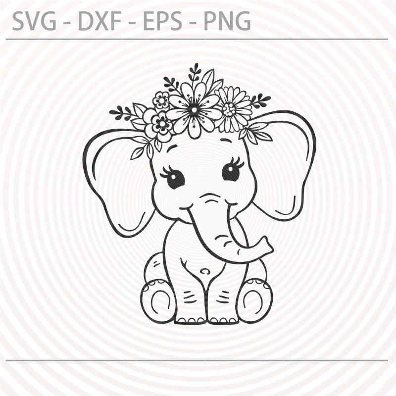 Layered Elephant Svg - Etsy