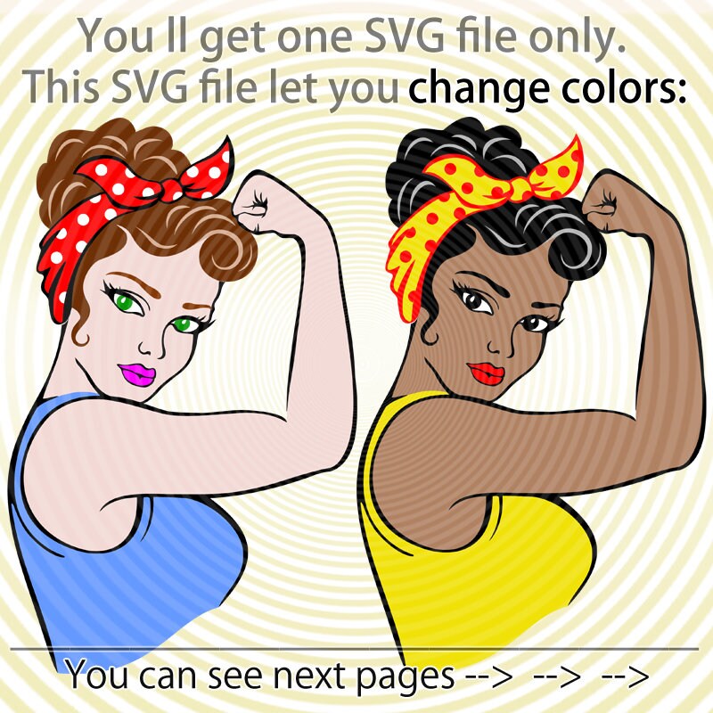 Girl Power SVG Cutting File for Silhouette Cricut Rosie SVG - Etsy