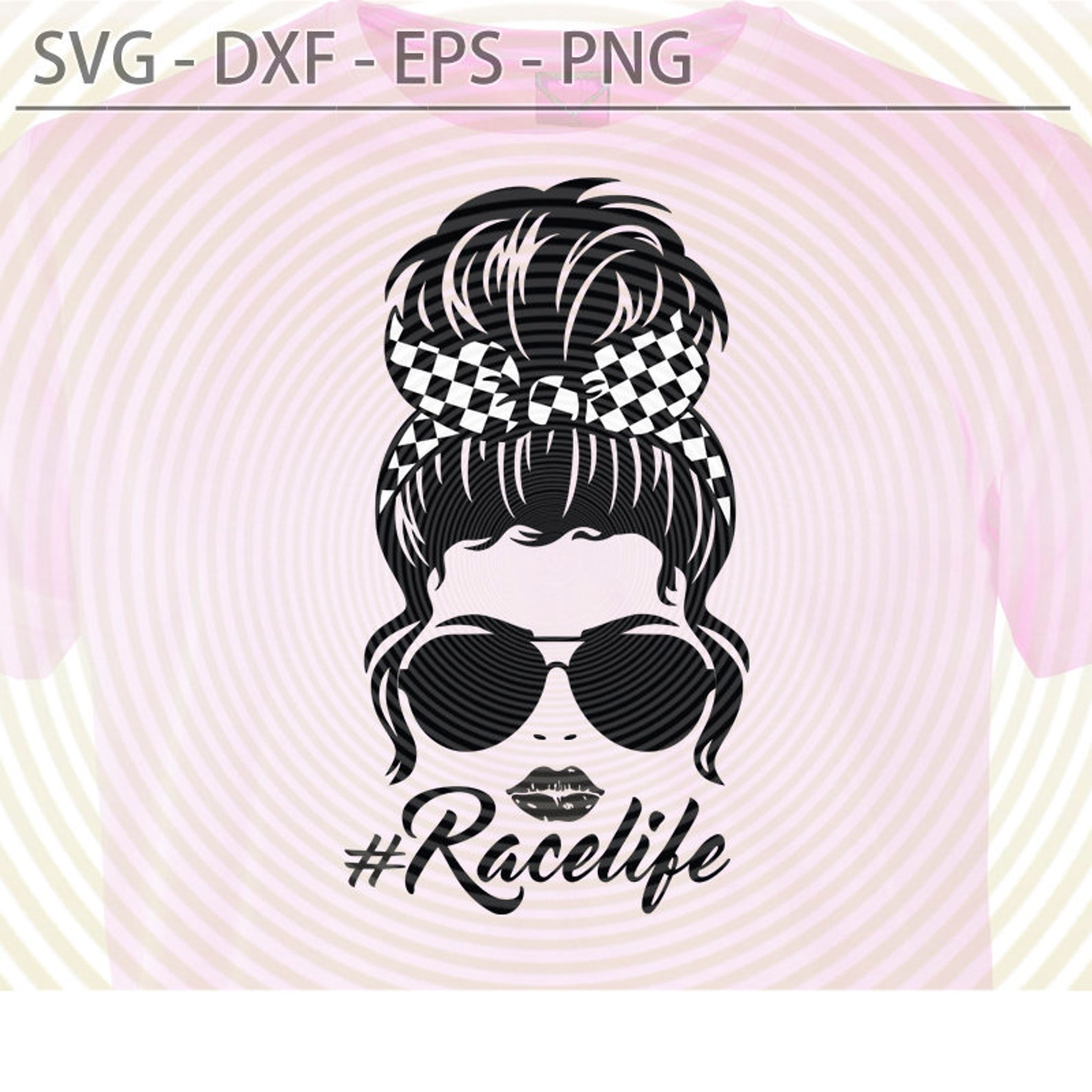 Messy Bun Race Life SVG Racing Svg Png Racing Flag Bandana - Etsy Canada