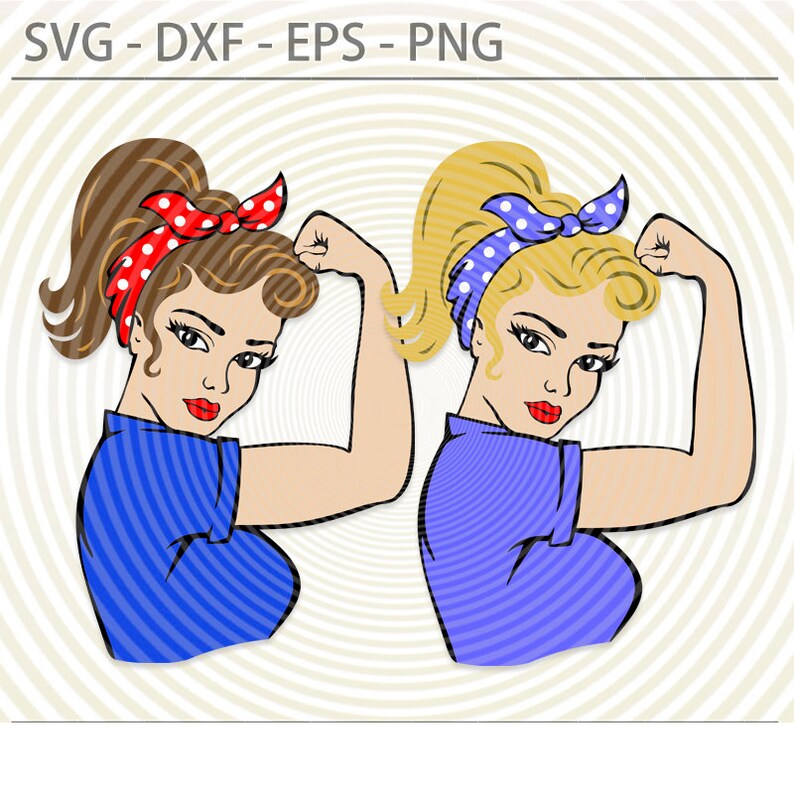 Rosie the Riveter Girl Power SVG Cutting File for Silhouette - Etsy