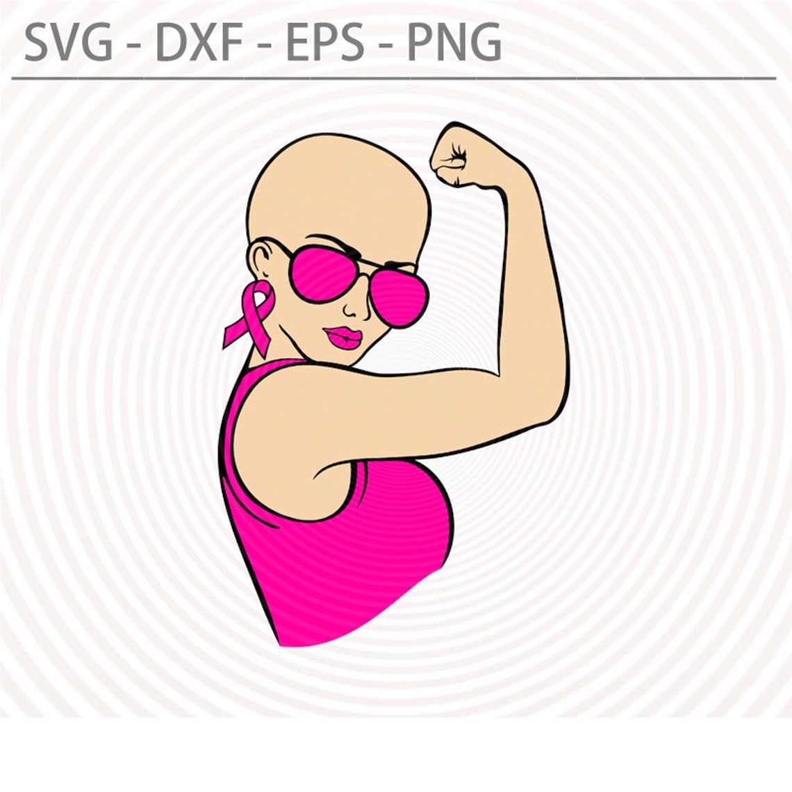 Bald Head Woman SVG Cancer Survivor SVG Rosie the Riveter | Etsy Canada