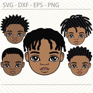 Peekaboo Boy Bundle, Black Afro Boy Svg, Cute Black African American ...
