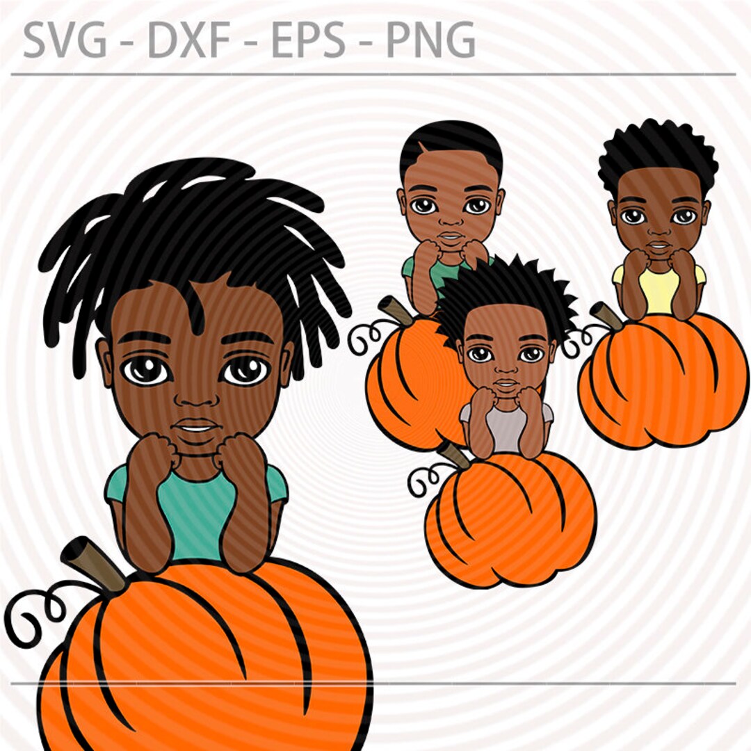 Peekaboo Boy Bundle, Pumpkin Svg Black Boy Svg, Cute Black African ...